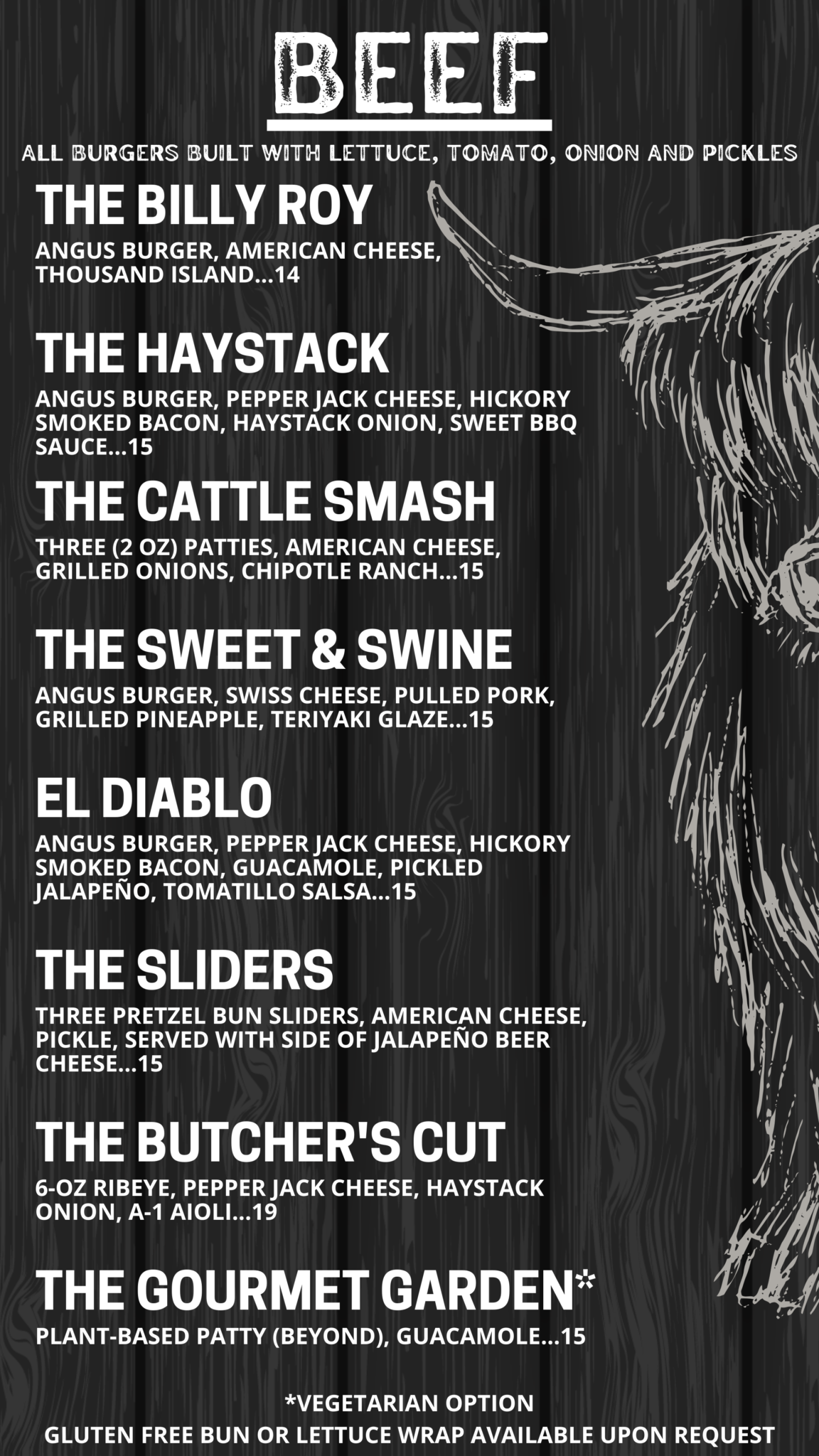 Menu - Billy Roy's Burger Co.